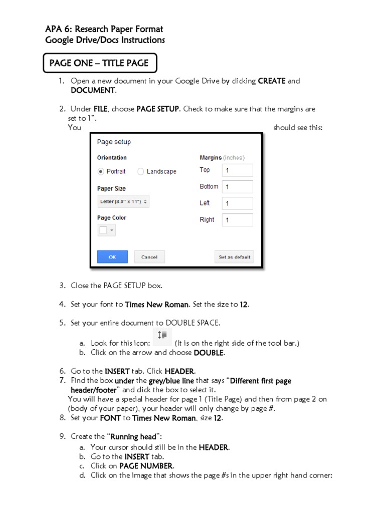 APA 6 Google Docs Formatting Guide | PDF | Paragraph | Letter Case