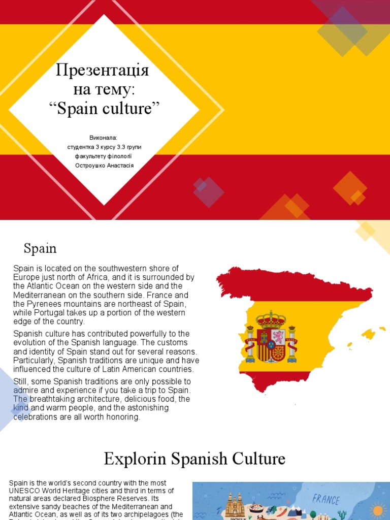 Spain Culture | PDF | Travel | Foreign Language Studies