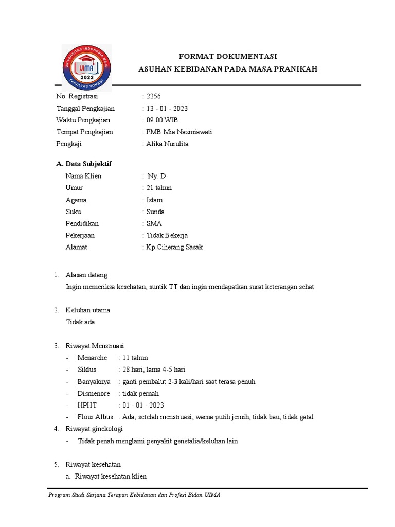 Soap Pranikah - 1 | PDF | Kesehatan Holistik