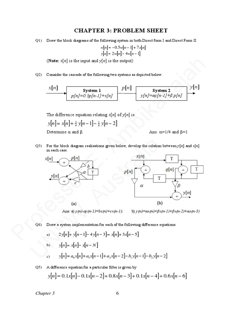 ProblemSheet - Chapter 3 | Download Free PDF | Electronics | Algorithms