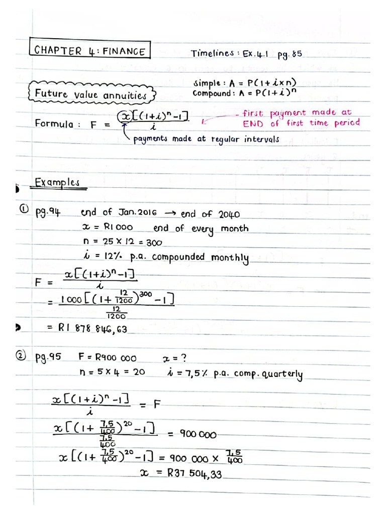 Grade 12 Math - Finance | PDF