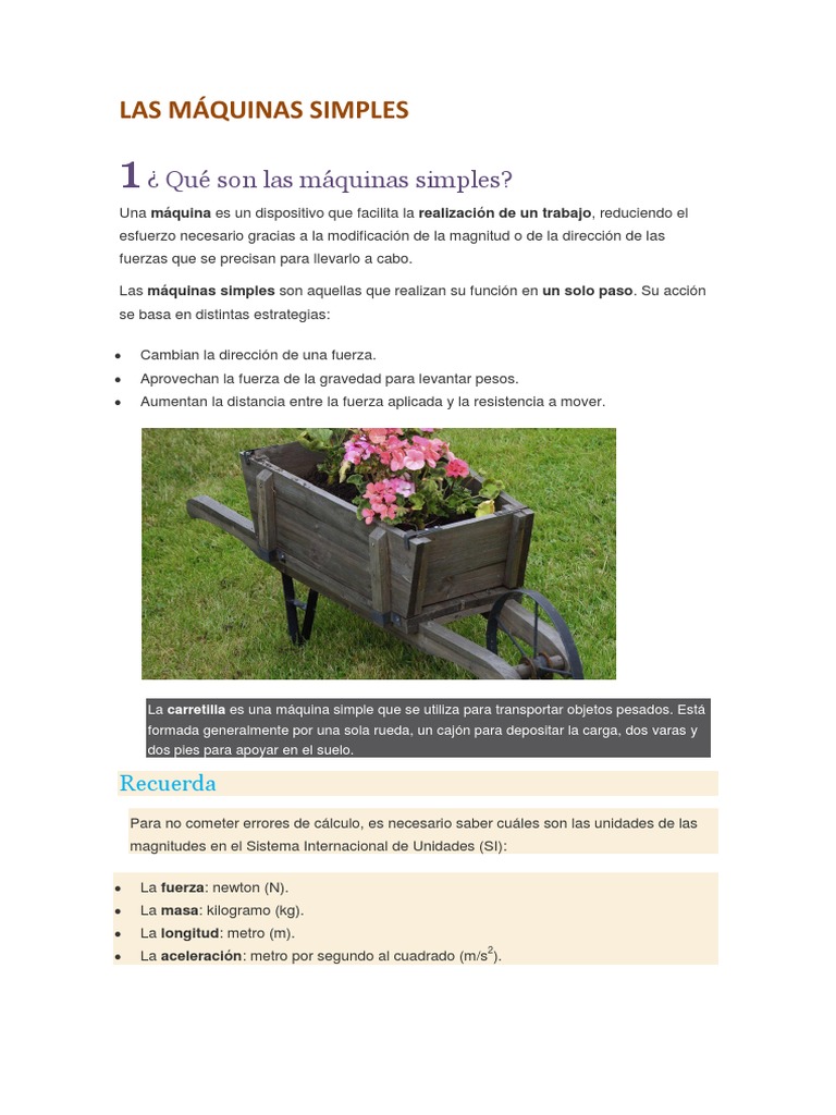Las Máquinas Simples | PDF