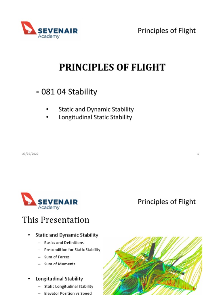 PoF 7 Static and Dynamic Stability | PDF | Flight Control Surfaces ...