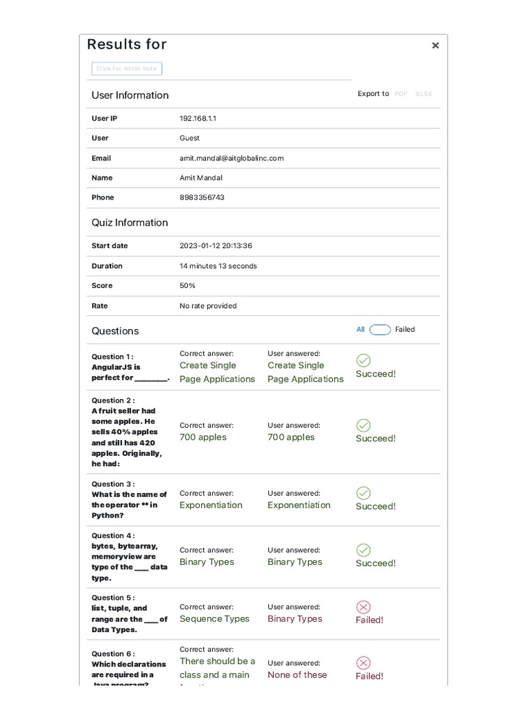 Results AIT Assessment Portal - Amit | PDF | World Wide Web | Internet ...