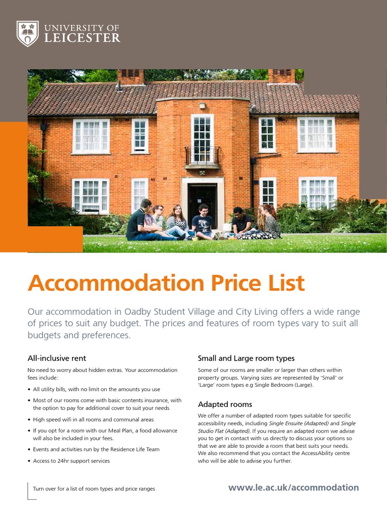 Accommodation Price List 201819 | PDF | Bedroom | Room