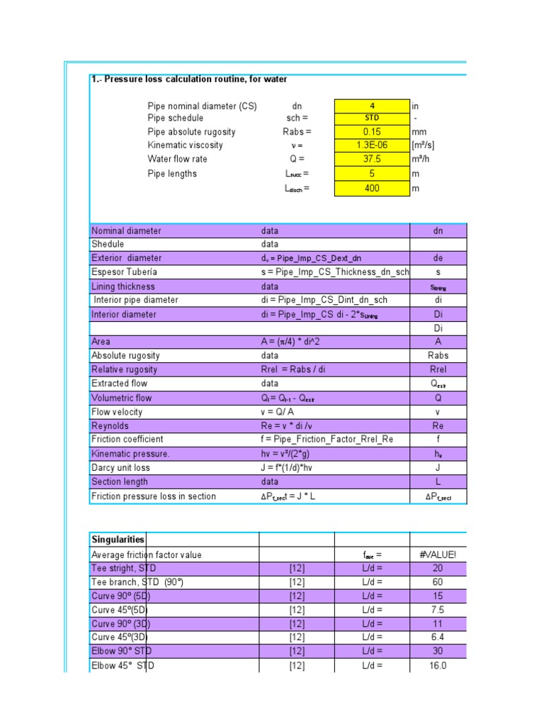 Frictional Pressure Loss Calculations | PDF | Process Engineering ...