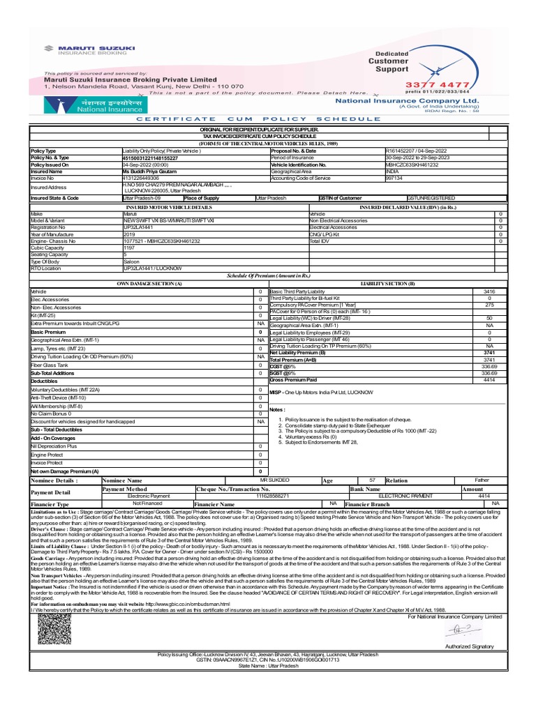 Maruti Insurance | PDF | Traffic Collision | Transport