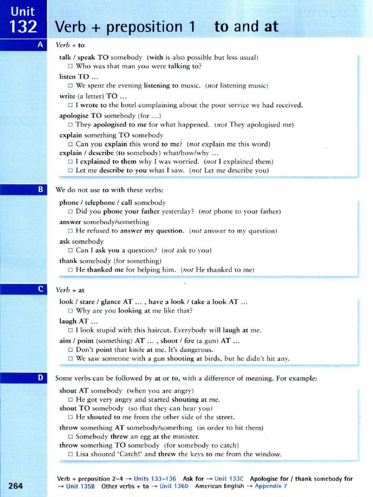 Verbs Prepositions | PDF
