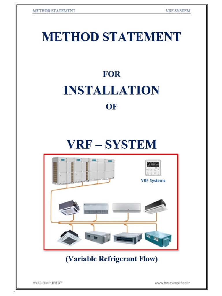 Method Statement For Installation of VRF System | PDF | Electrical ...