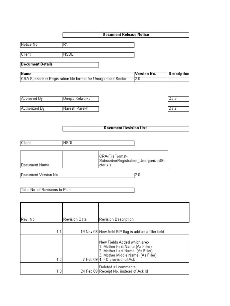 CRA File Format Subscriber Registration | PDF | Data Type
