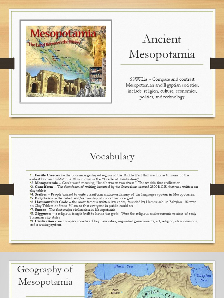 Ancient Mesopotamia Powerpoint SSWH1-2 | PDF