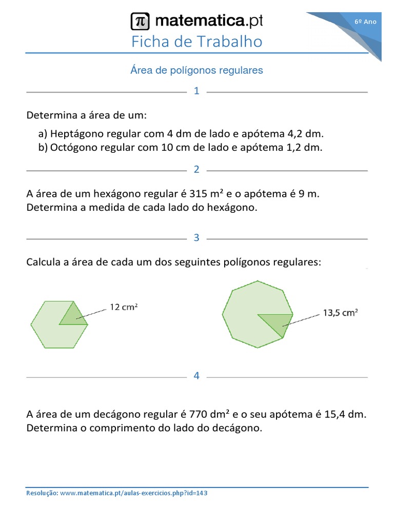Área de Polígonos Regulares | PDF