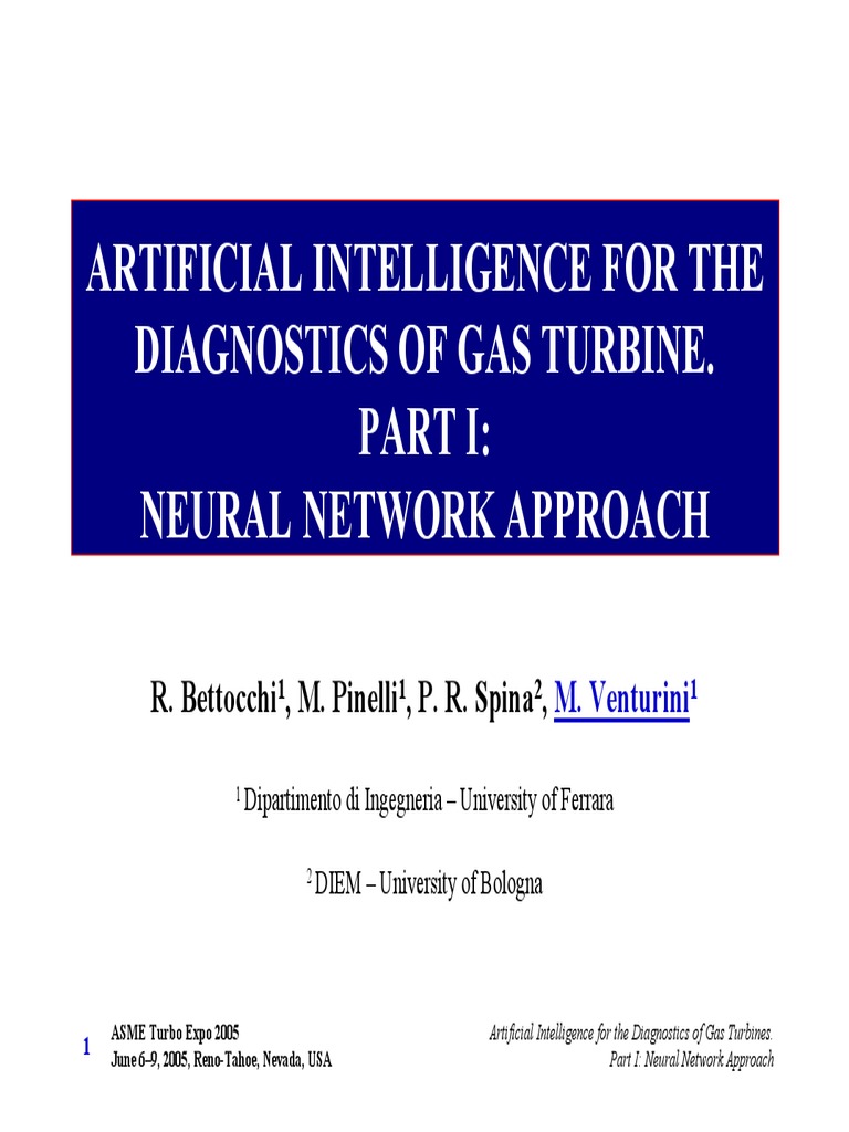 AI in Gas Turbine Diagnostics | PDF | Artificial Neural Network | Artificial Intelligence