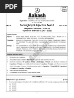 Aakash FST Test | PDF | Amplitude | Physics