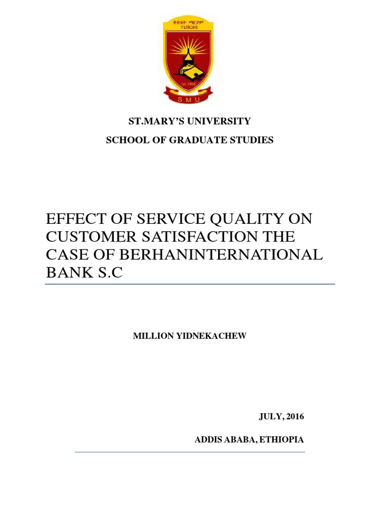 Mba Final Reserch Paper | PDF | Customer Satisfaction | Data Analysis