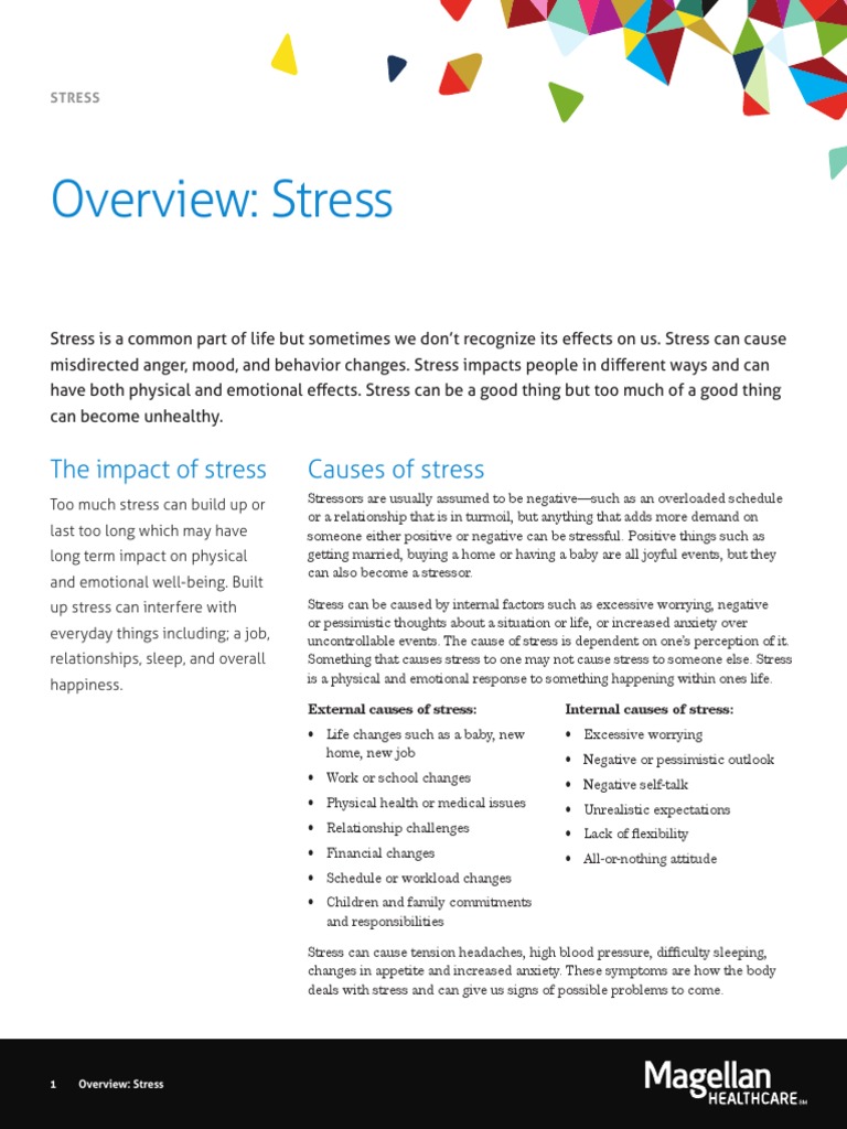 Magellan - Stress Overview | PDF | Stress (Biology) | Psychological Trauma