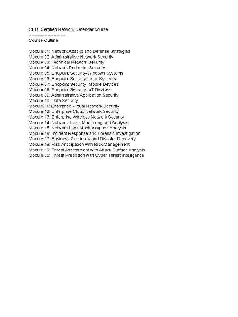 CND Certified Network Defender | PDF