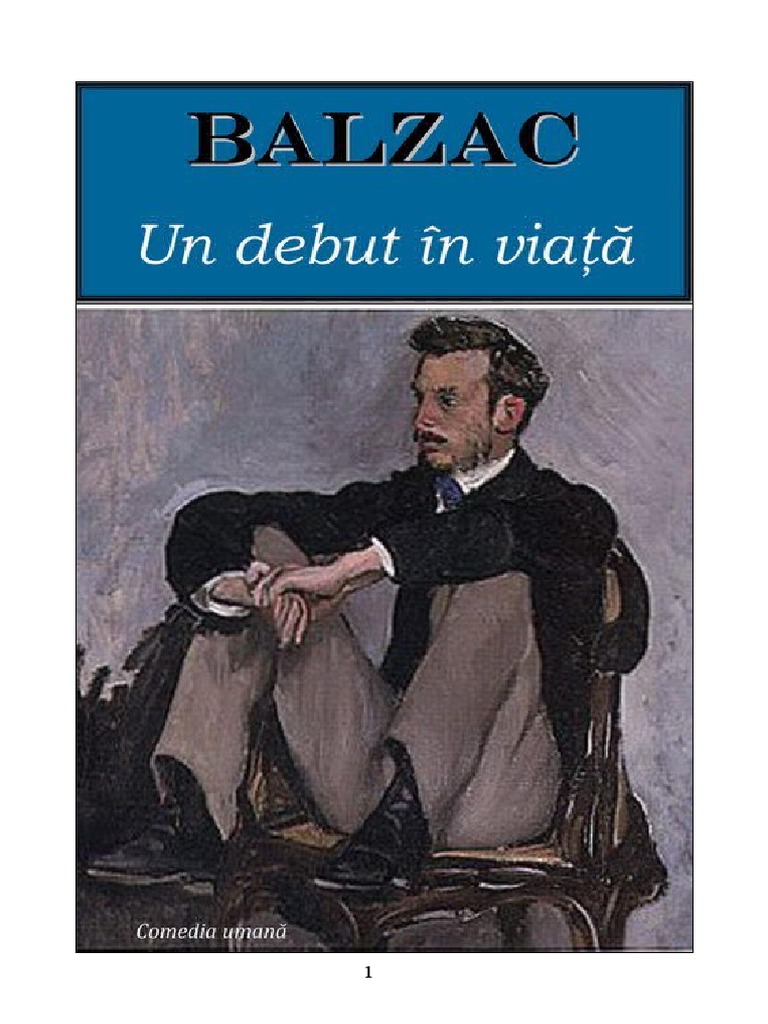 Honore de Balzac - Scene Din Viata Privata. Un Debut in Viata | PDF