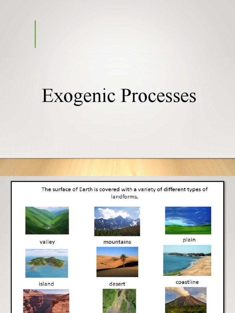 Understanding Exogenic Processes: Weathering, Mass Wasting, Erosion and ...