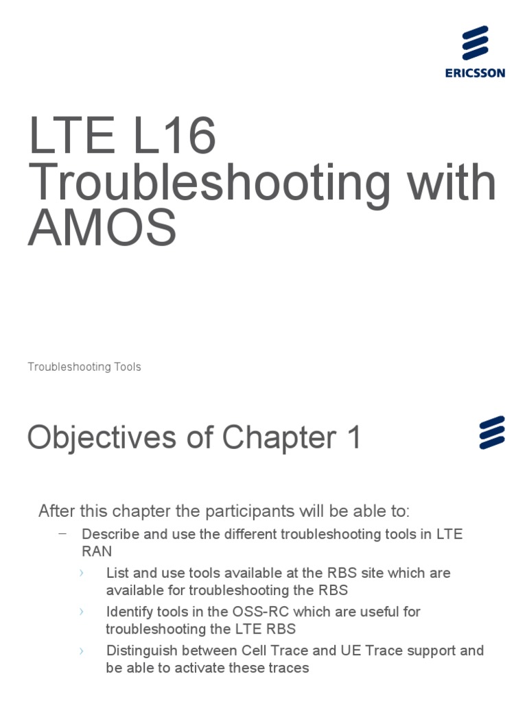 Lte L16 Troubleshooting With Amos Pdf Command Line Interface