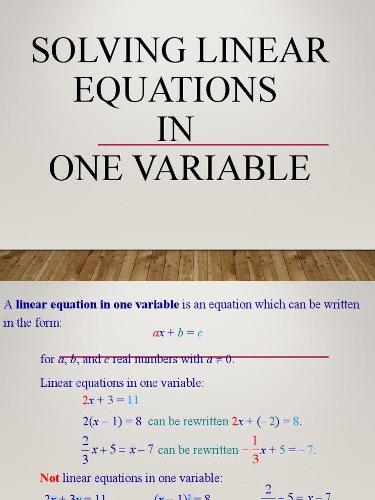 G7 Math Q2 - Week 9 - Solving Linear Equation | Download Free PDF ...