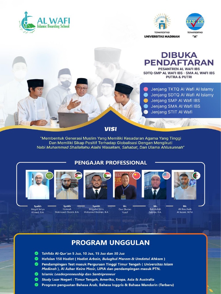Profile Sma Dan SMP Al Wafi Islamic Boarding School | PDF