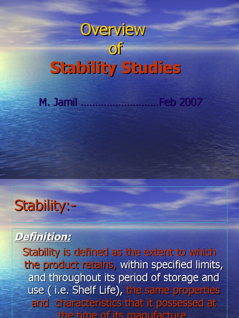 ICH Q1 Stability Guidelines Overview | PDF | Shelf Life ...
