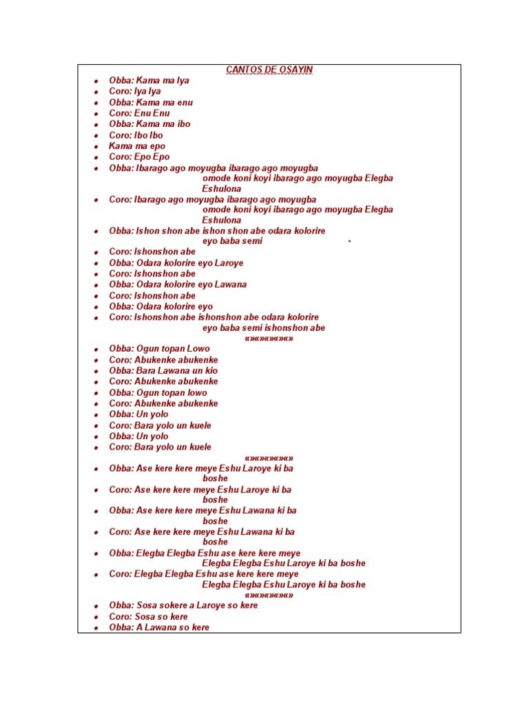 Cantos de Ozain | PDF