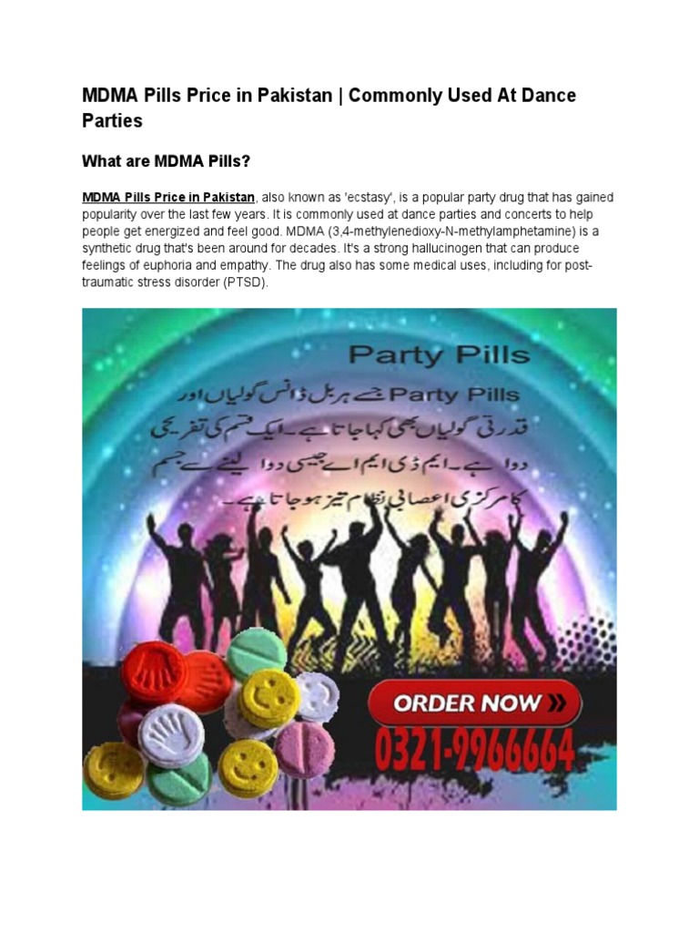 MDMA Pills Price in Pakistan Commonly Used at Dance Parties | PDF ...