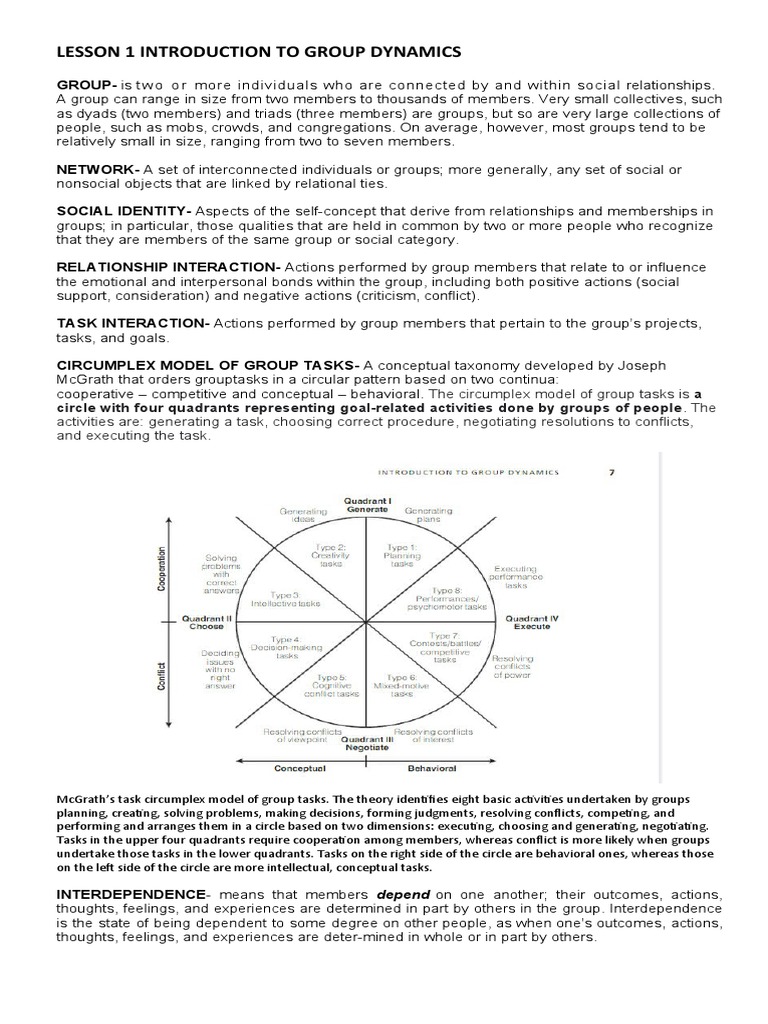 Lesson 1 Introduction To Group Dynamics | PDF | Psychology | Attitude ...