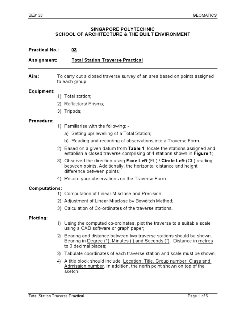 03 Total Station Traverse Practical Pdf