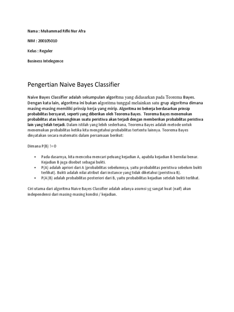 Naive Bayes Dan K-Means | PDF | Metode & Bahan Ajar | Komputer