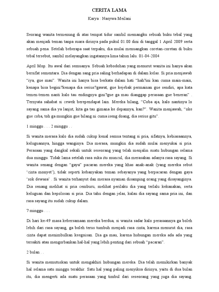 Cerita Lama | PDF | Pengembangan Diri | Fiksi Misteri, Thriller, & Kejahatan