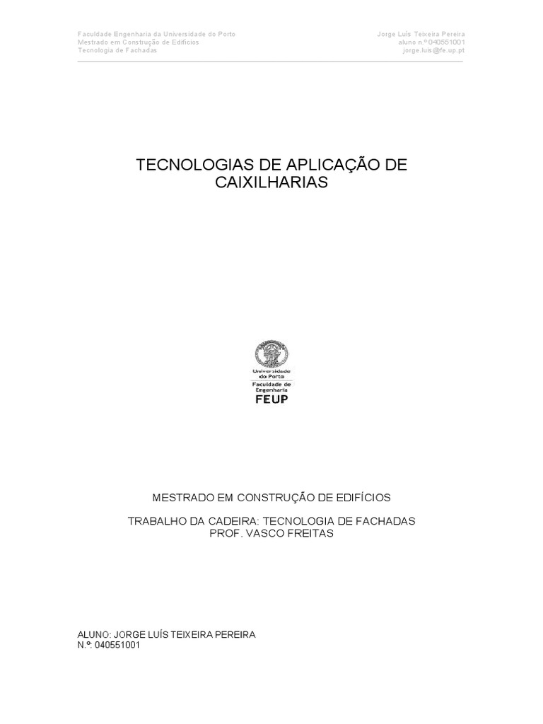 Manual de Instalacao de Caixilharia | PDF Manual de Instalacao de Caixilharia | PDF