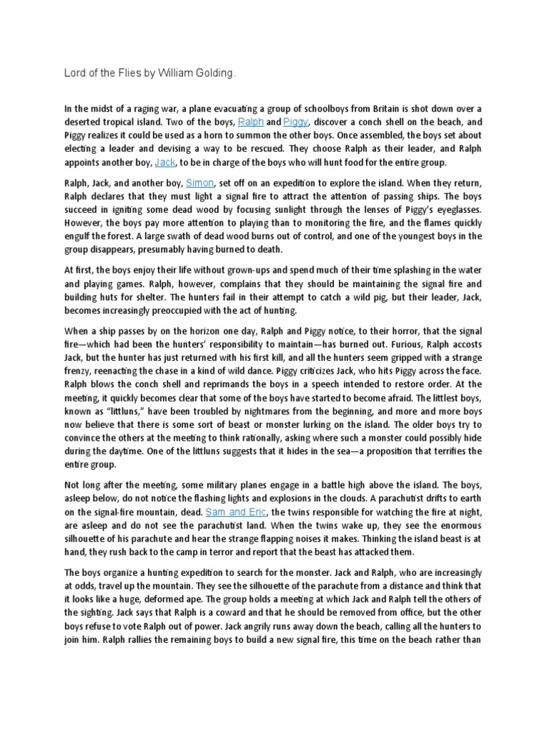 Lord of The Flies by William Golding | PDF