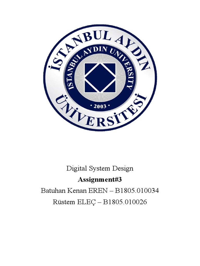 Digital System Design-Assignment-3 | PDF Digital System Design-Assignment-3 | PDF