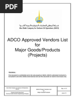 ADCO Approved Vendor List for Valves | PDF | Science | Engineering