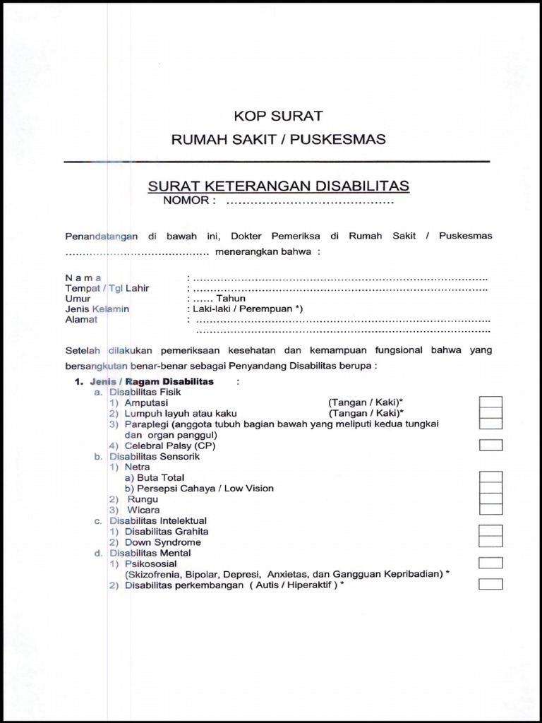 Suket Disabilitas | PDF
