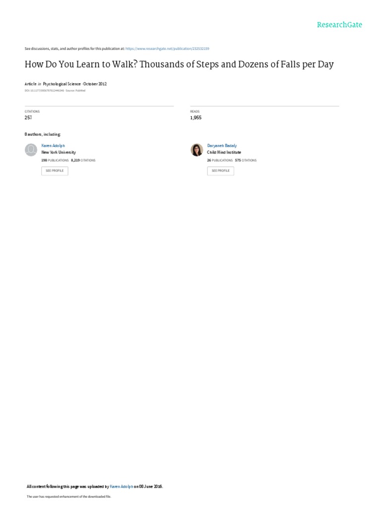 How Do You Learn To Walk Thousands of Steps and Do | Download Free PDF ...
