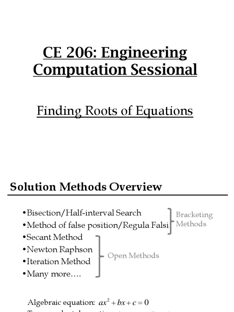 Root-Finding Methods in MATLAB | PDF | Mathematical Relations | Algebra
