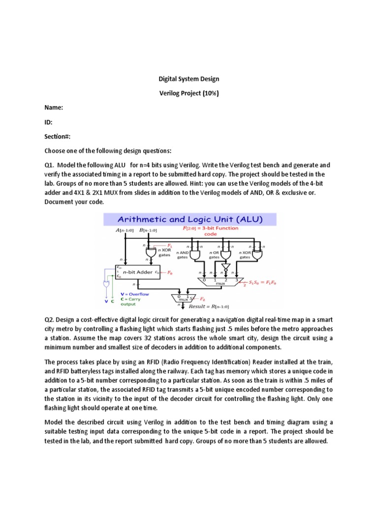 Verilog Project Pdf 