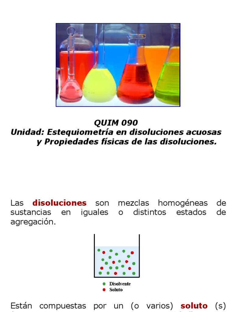 Clase Disoluciones | PDF | Concentración | Electrólito