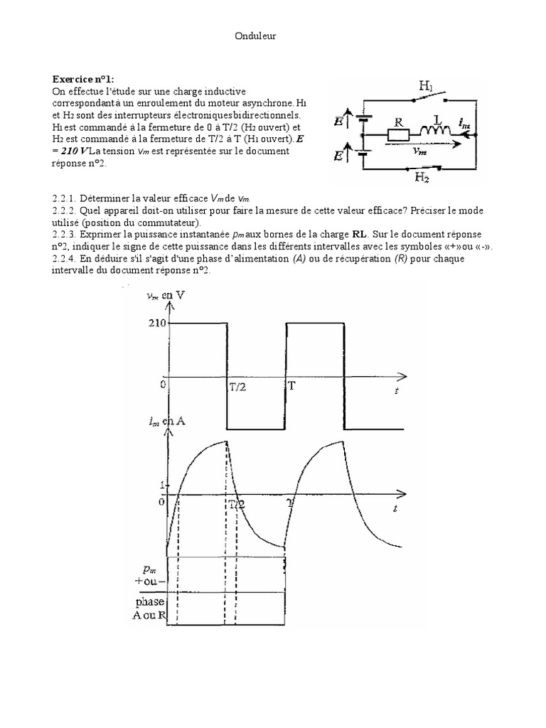 TD 3 Onduleurs | PDF