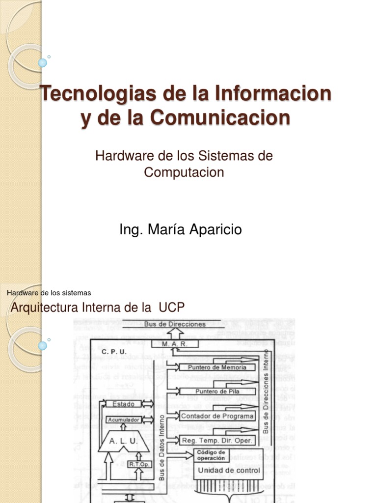 Hardware de Los Sistemas de Computacion 2 | PDF | Unidad Central de ...
