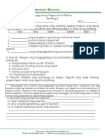 FILIPINO WORKSHEET 4 - Pagbibigay NG Angkop Na Pamagat Sa Binasang Teksto | PDF