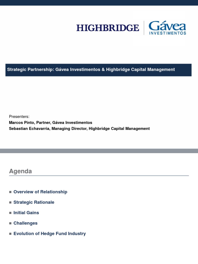 HighBridge Gavea | PDF | Hedge Fund | Private Equity