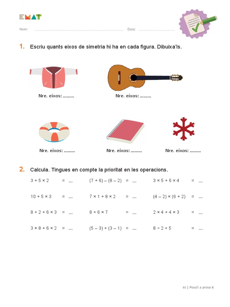 Posa't A Prova 6 U3 EMAT 4 | PDF