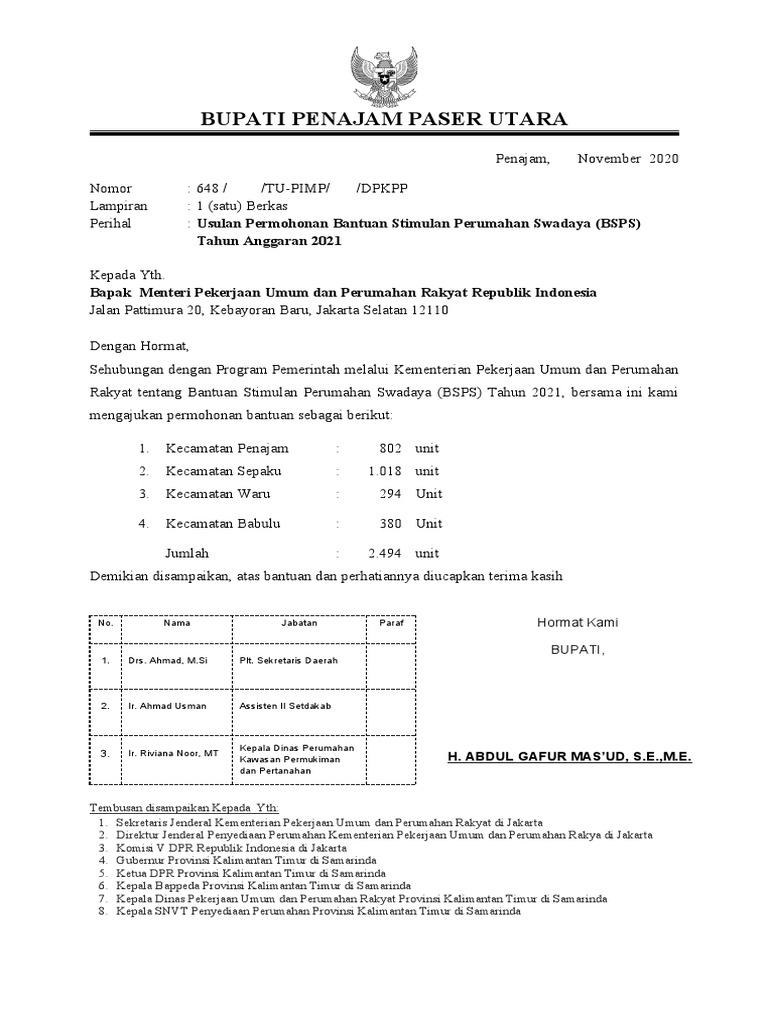 Draft Usulan BSPS APBN | PDF