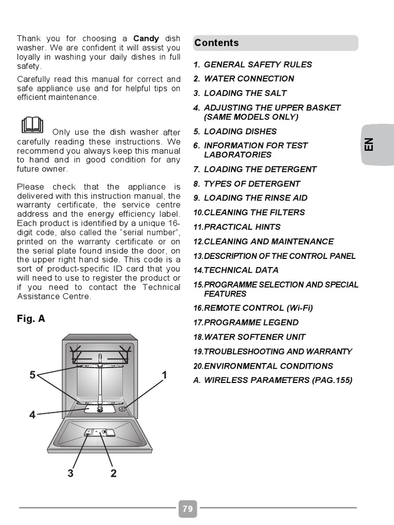 Candy cdpn-2d522px Safety Instructions | PDF | Dishwasher | Ac Power ...