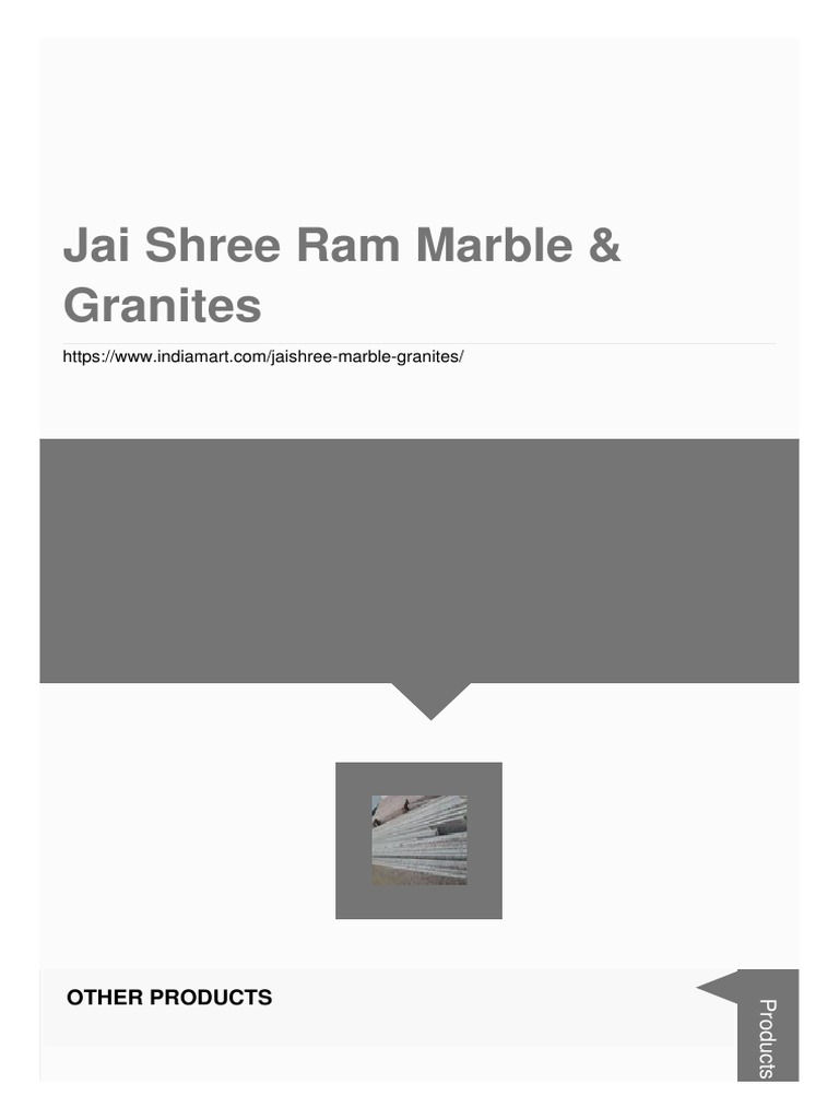 Jai Shree Ram Marble & Granites Products | PDF